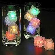 Led water activated ice cube