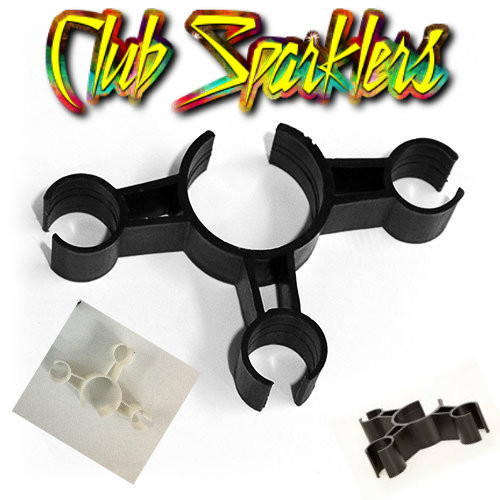 Triple bottle sparklers holders, champagne sparklers clips, safety clips