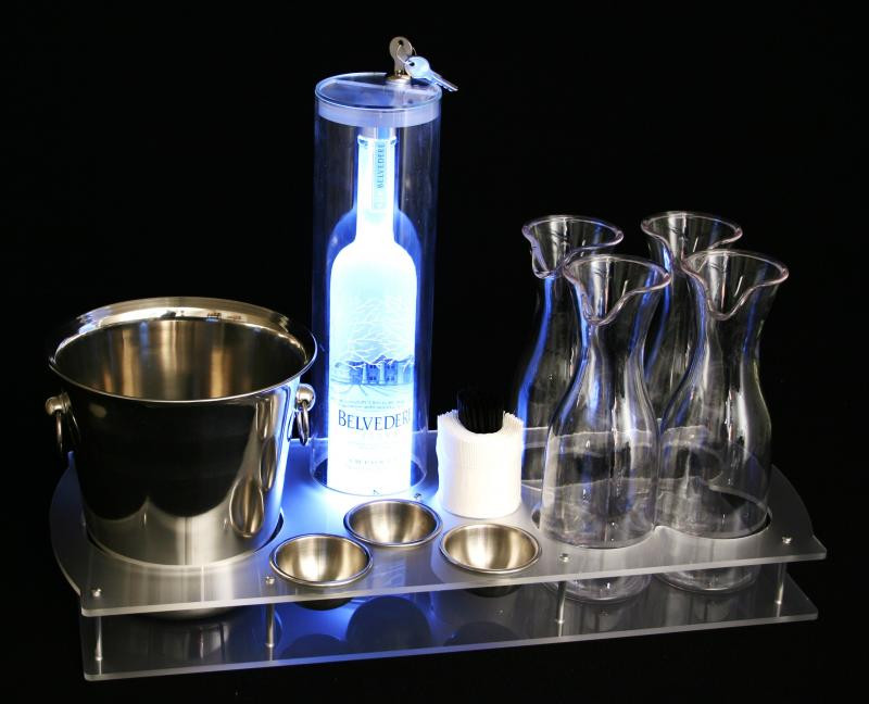 vip bottle serving service tray, vip party trays