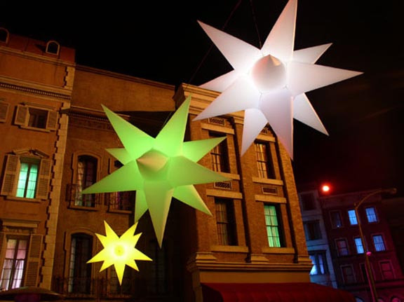 LED inflatable stars club decoration