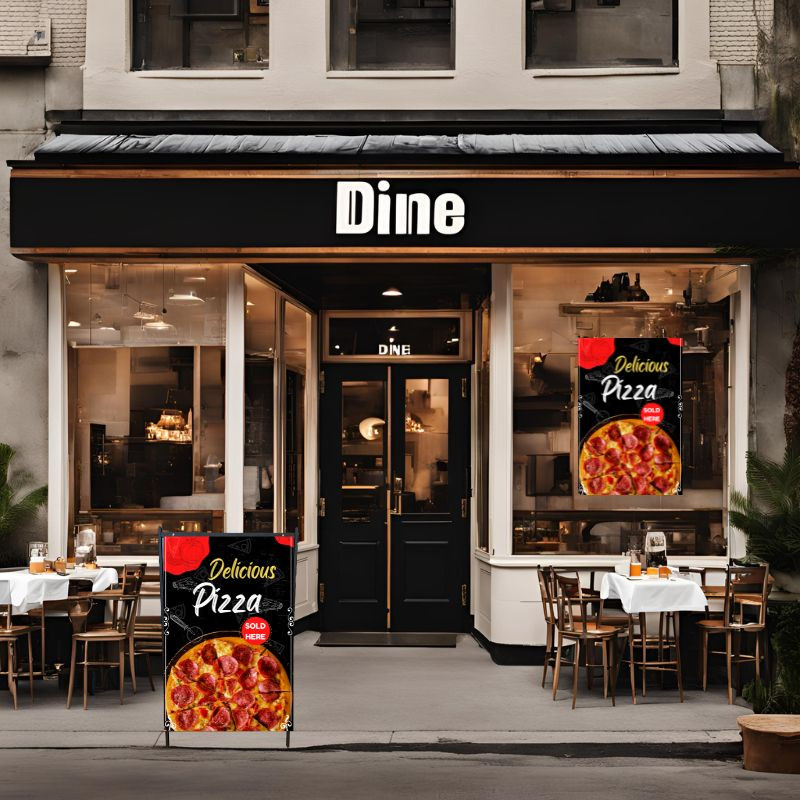 Pizza Corrugated Sign - Showcases Direct