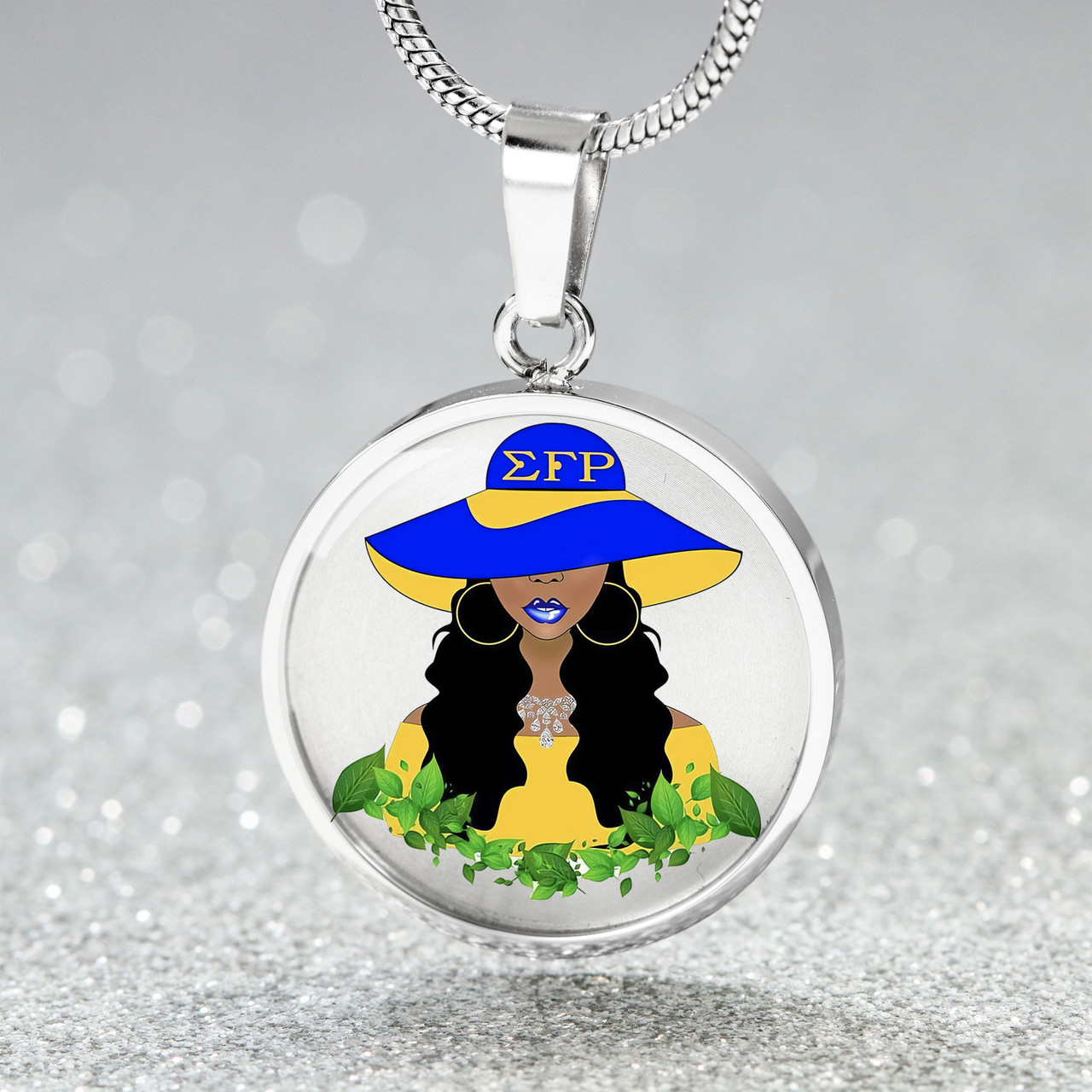 Sigma Gamma Rho Necklace Circle Women Beautiful