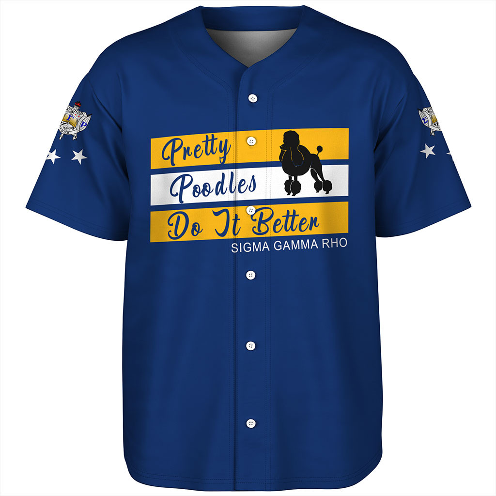 Sigma Gamma Rho Baseball Shirt Pretty Poodles Style
