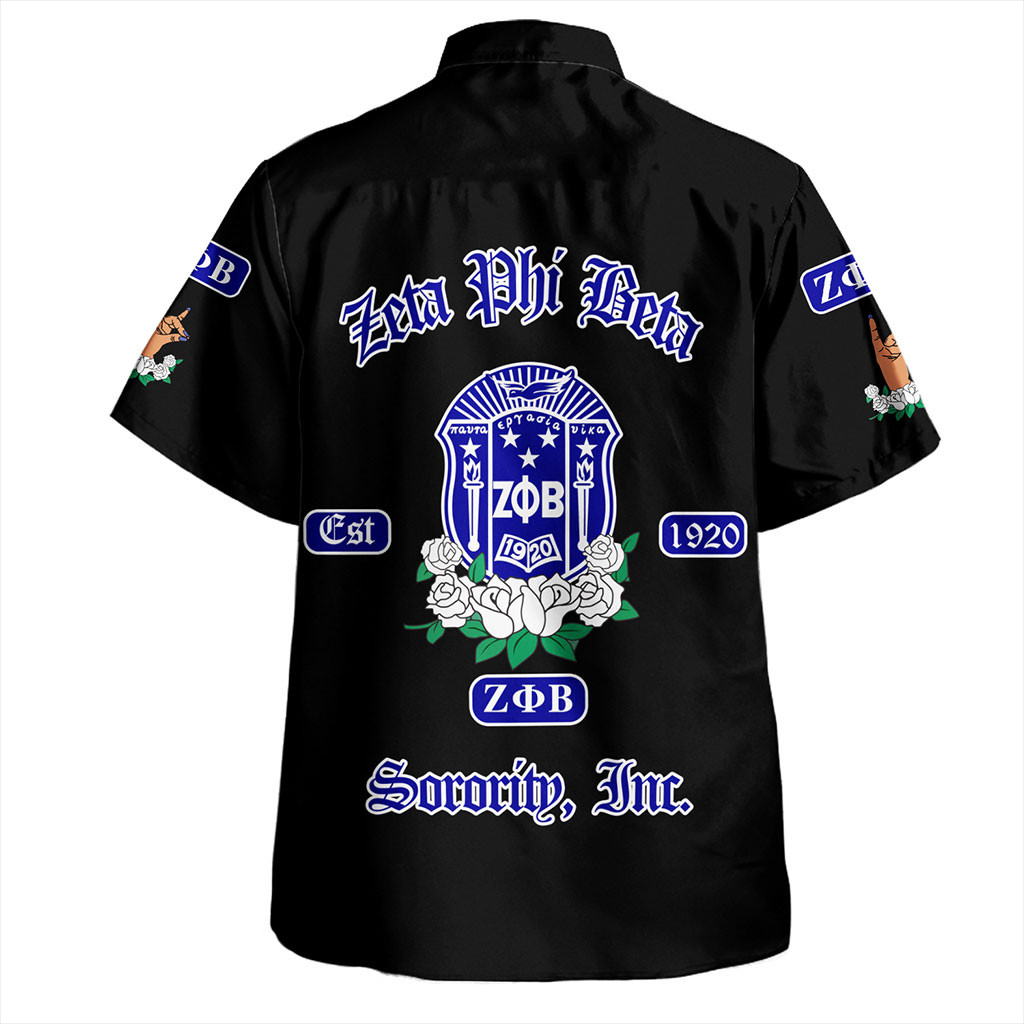 Zeta Phi Beta Hawaiian Shirt Sorority Pearl And Dove