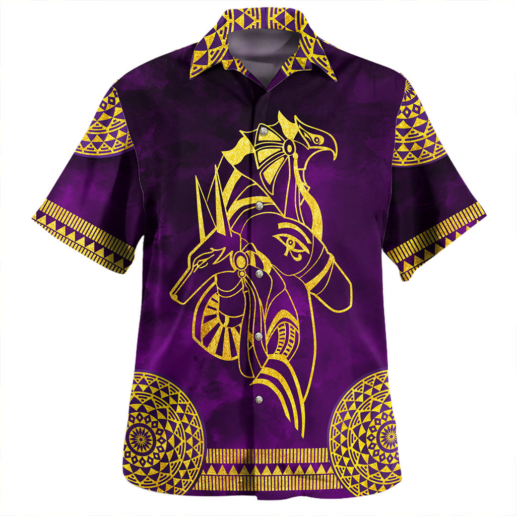 Egyptian Hawaiian Shirt Anubis And Horus