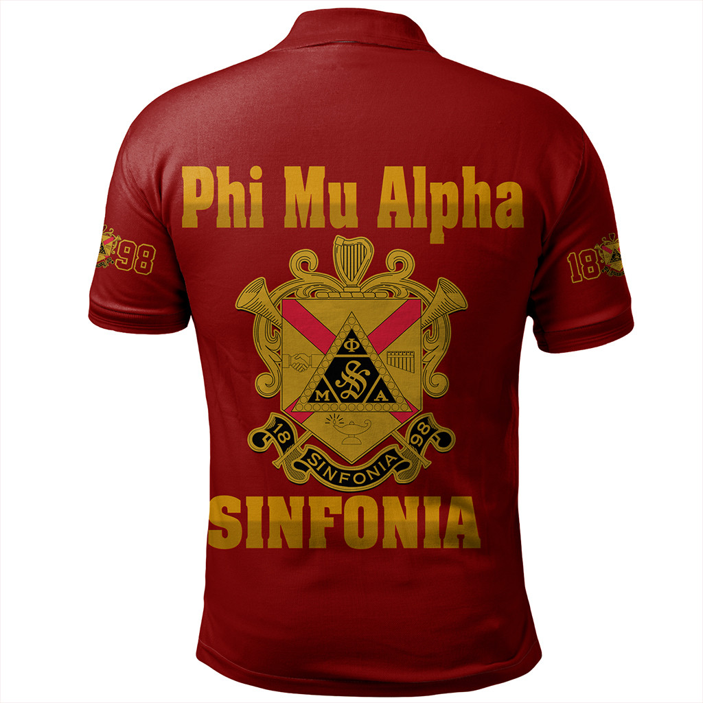 Phi Mu Alpha Sinfonia Polo Shirt Letter Color