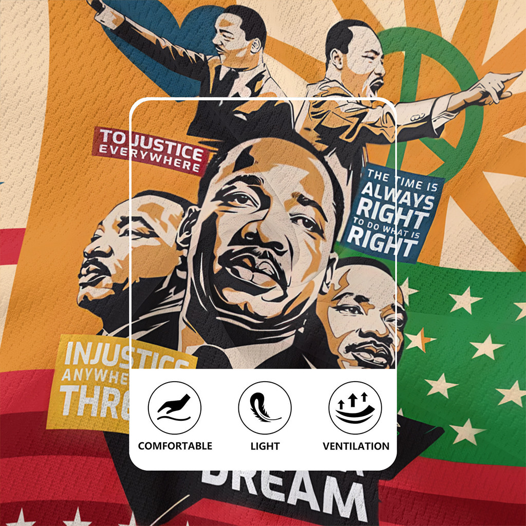 Black History Rugby Jersey Martin Luther King Collage Fashion