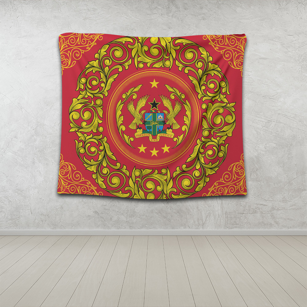 Ghana Tapestry Royal Floral Frame