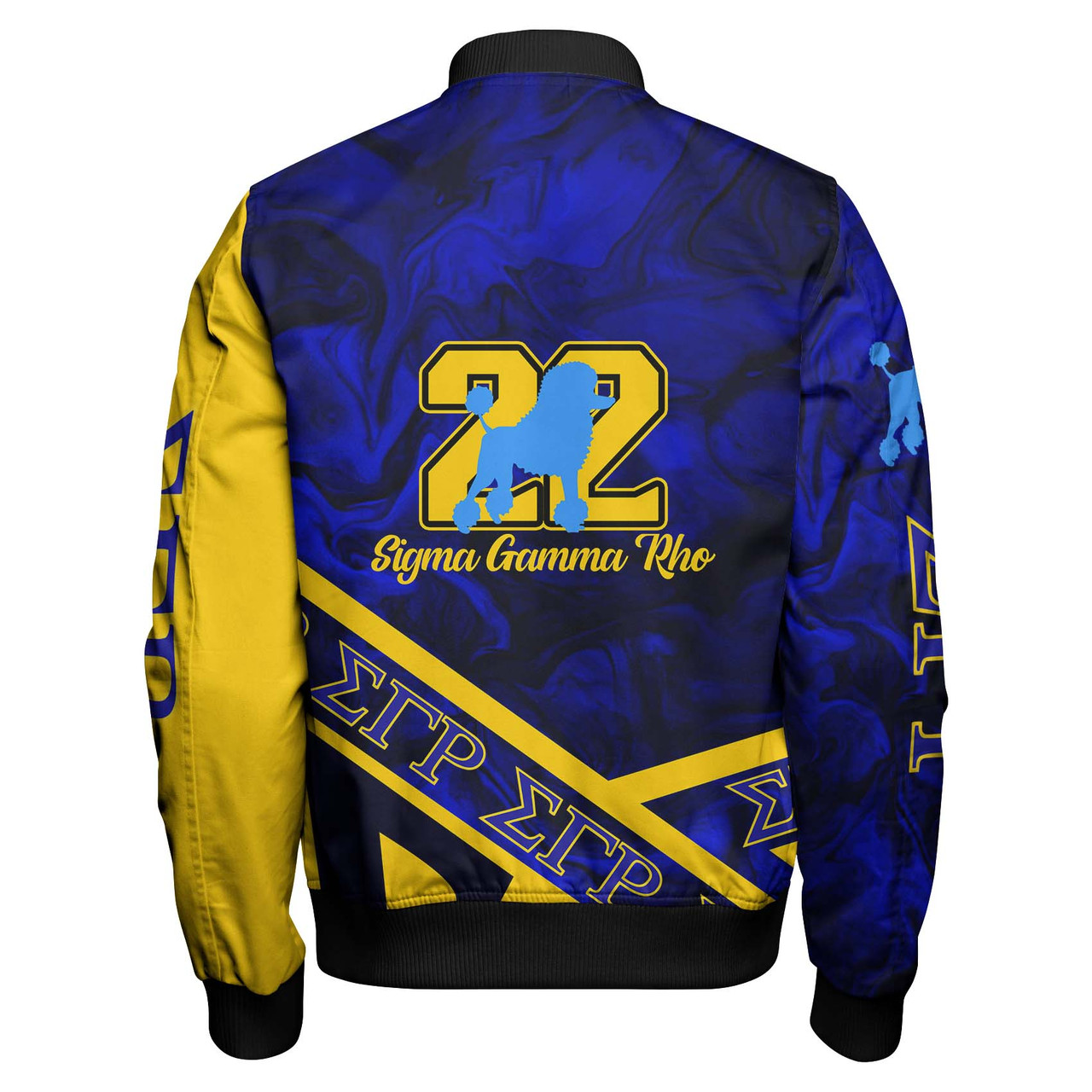 Sigma Gamma Rho Zipper Bomber Jacket - Sorority Sigma Poodie and Hand ...