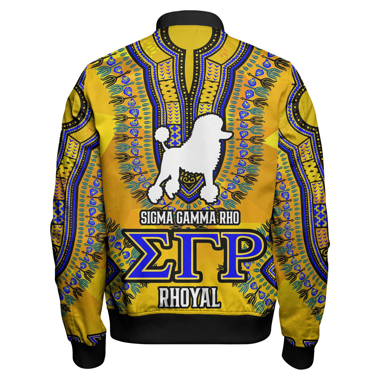 Sigma Gamma Rho Zipper Bomber Jacket - Custom Sorority Dashiki Pattern ...