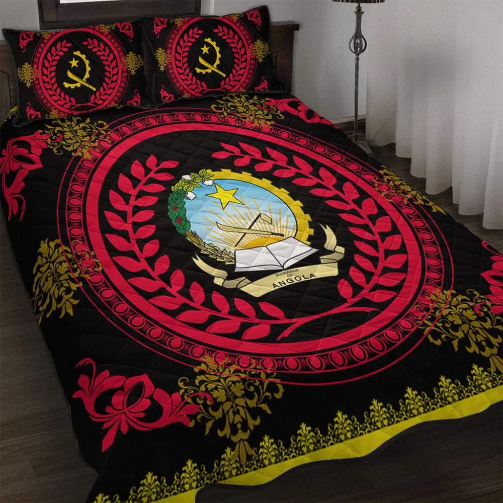 Angola Quilt Bed Set Floral Circle