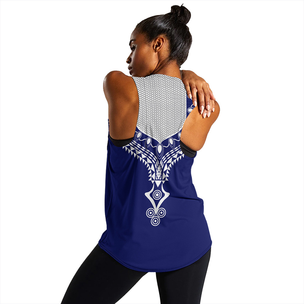 Dashiki Women Tank Dashiki Blue Color