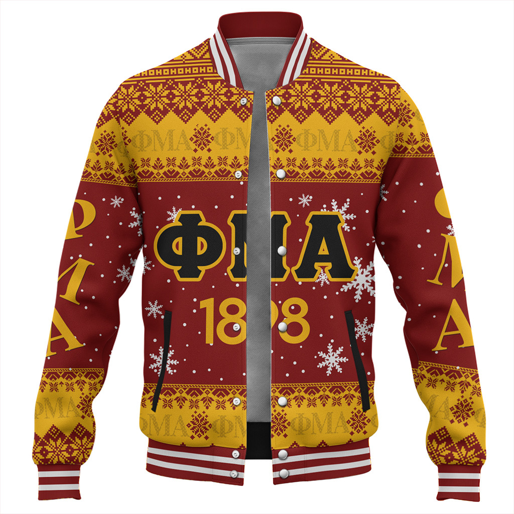 Phi Mu Alpha Sinfonia Baseball Jacket Christmas Symbols Design