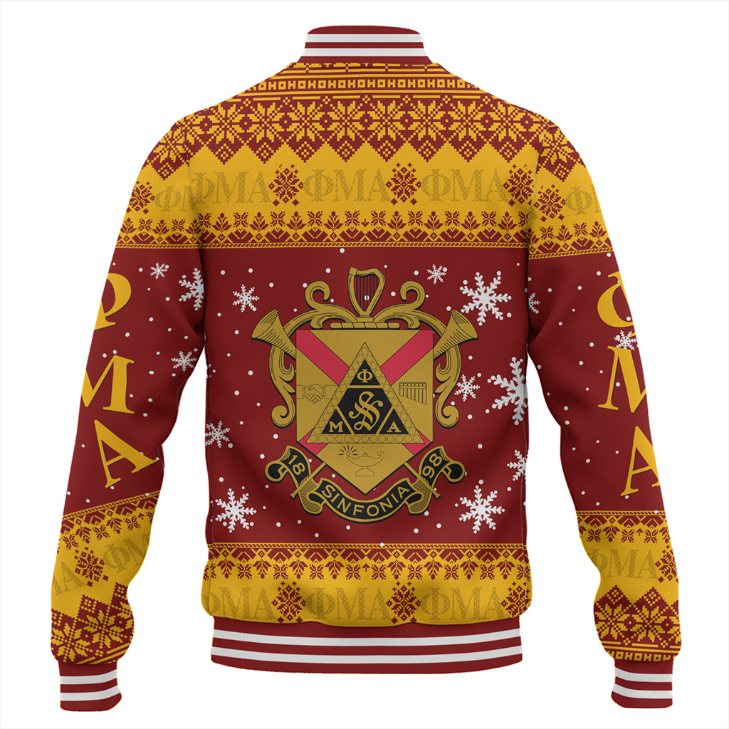 Phi Mu Alpha Sinfonia Baseball Jacket Christmas Symbols Design