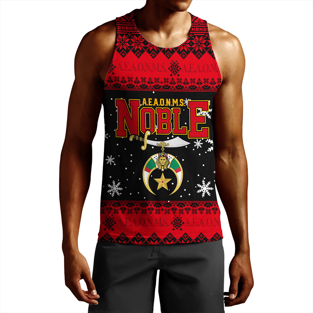 Prince Hall Shriners Tank Top Christmas Symbols Design