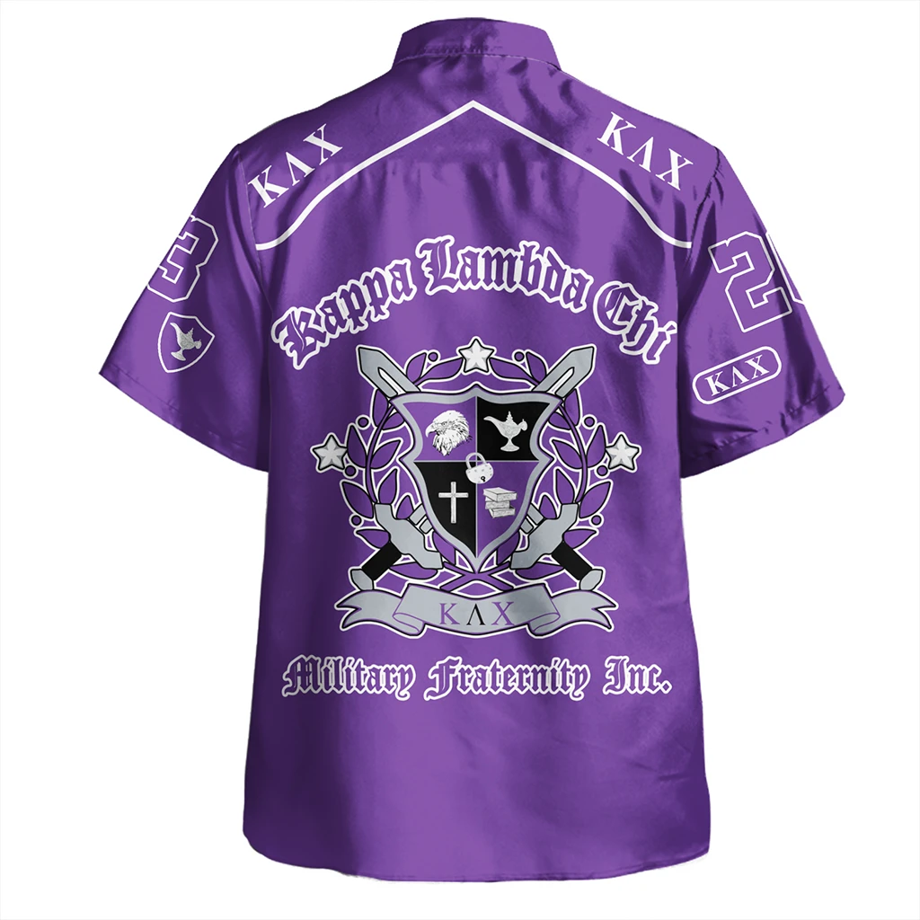 Kappa Lambda Chi Hawaiian Shirt Military Fraternity Color