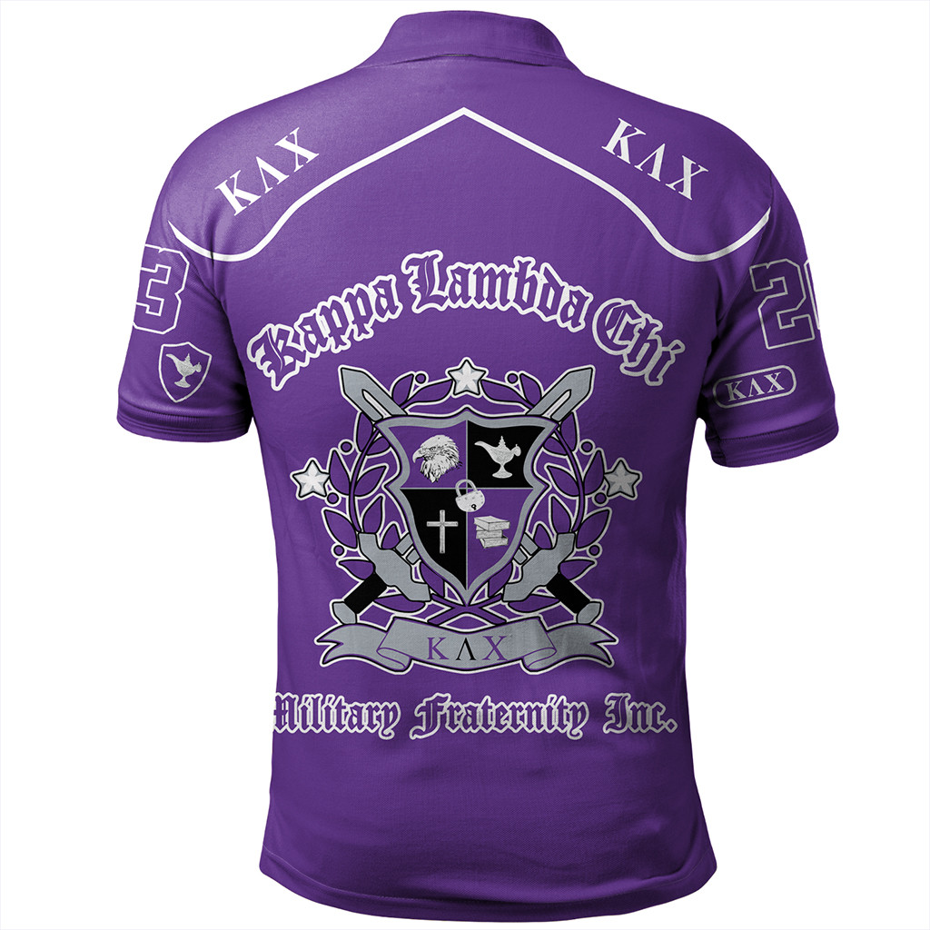 Kappa Lambda Chi Polo Shirt Military Fraternity Color