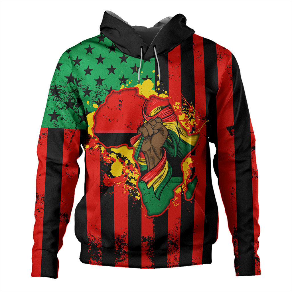 Pan-African Hoodie African American Power Flag