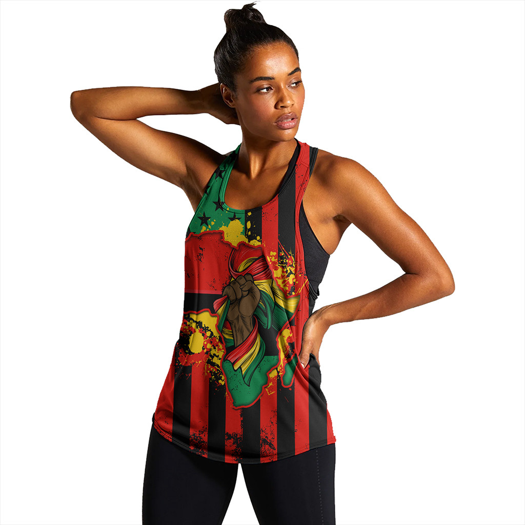 Pan-African Women Tank African American Power Flag