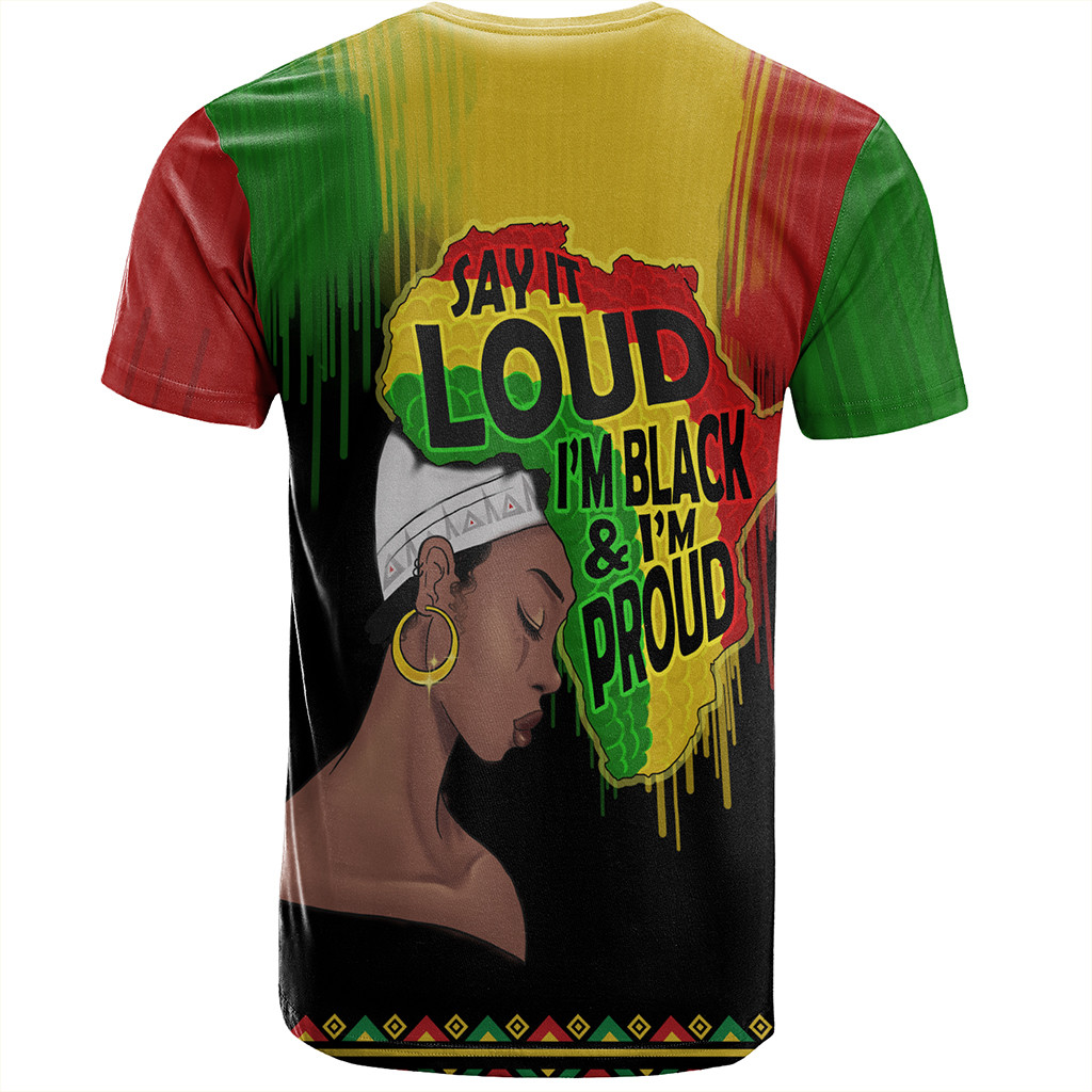 Black History T-Shirt Dreadlock Map