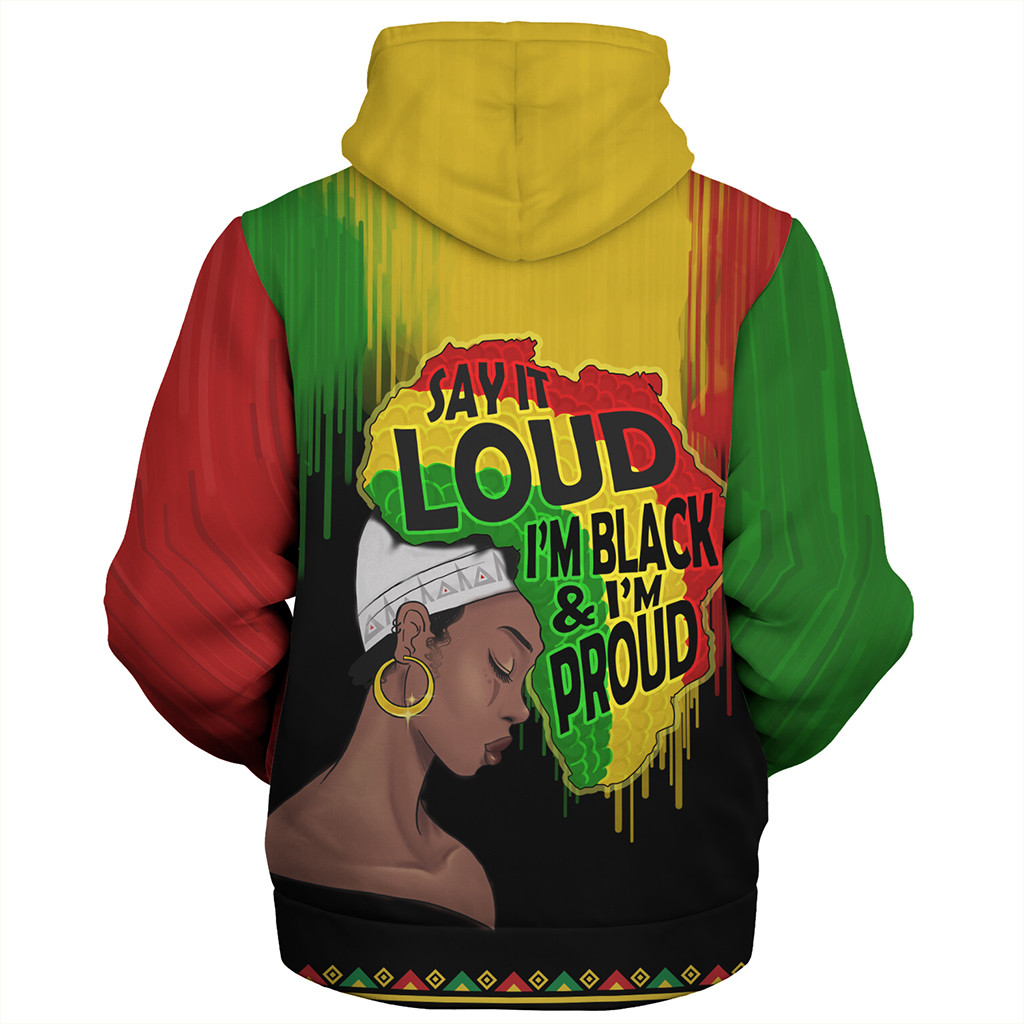 Black History Sherpa Hoodie Dreadlock Map
