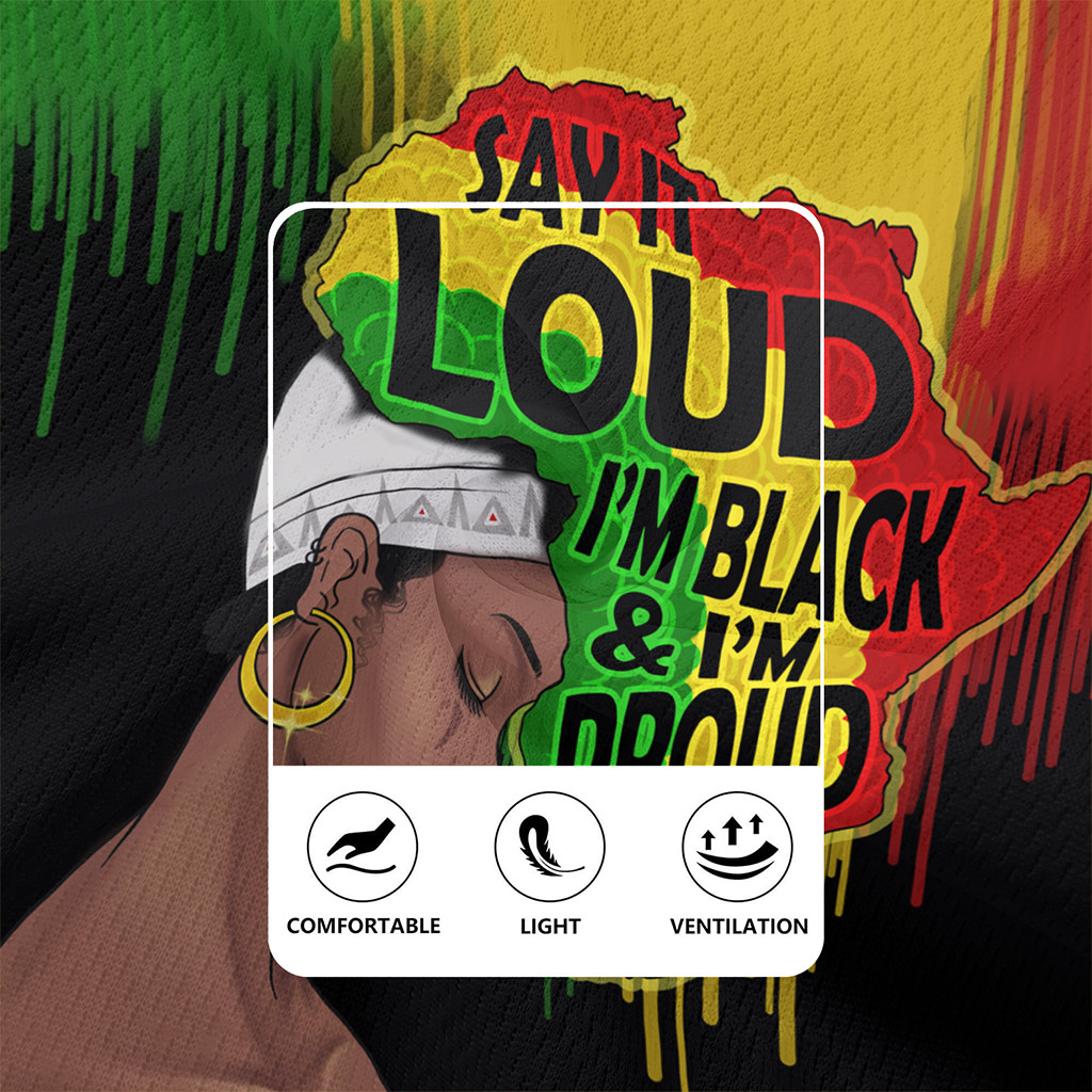 Black History Rugby Jersey Dreadlock Map