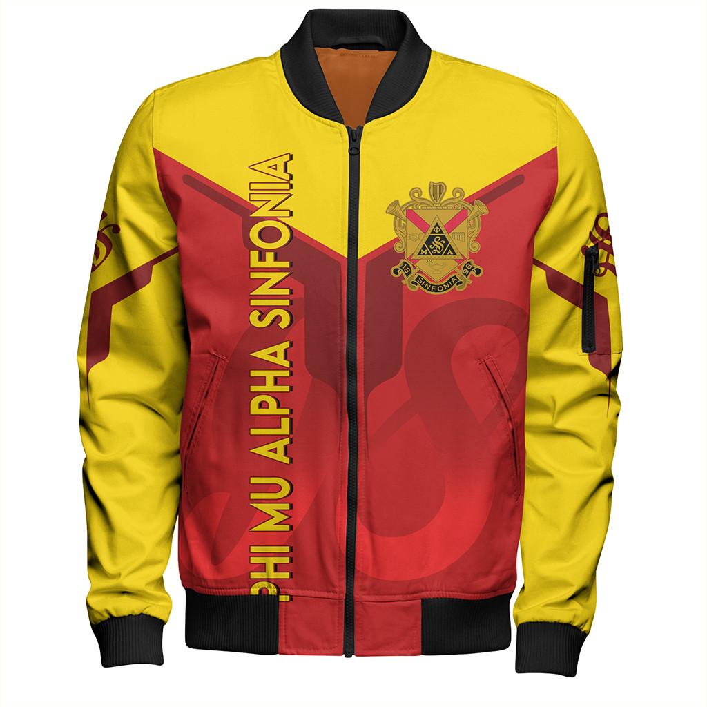 Phi Mu Alpha Sinfonia Zipper Bomber Jacket Arrow Style