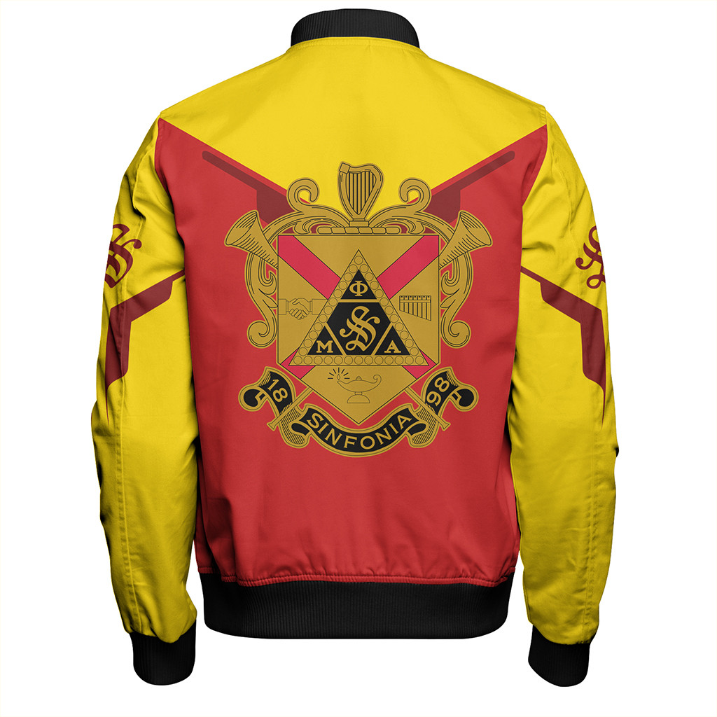 Phi Mu Alpha Sinfonia Zipper Bomber Jacket Arrow Style