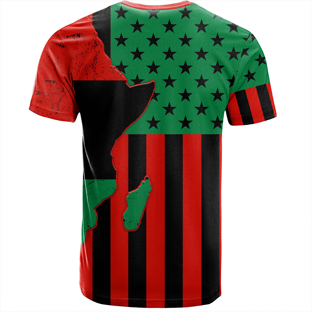Pan-African T-Shirt Flag Pan African Pround Black American Unia Style