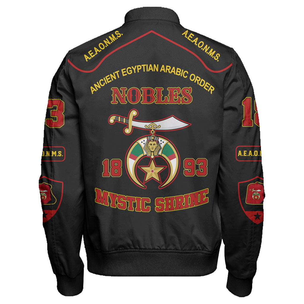 Prince Hall Shriners Zipper Bomber Jacket Noble Brotherhood
