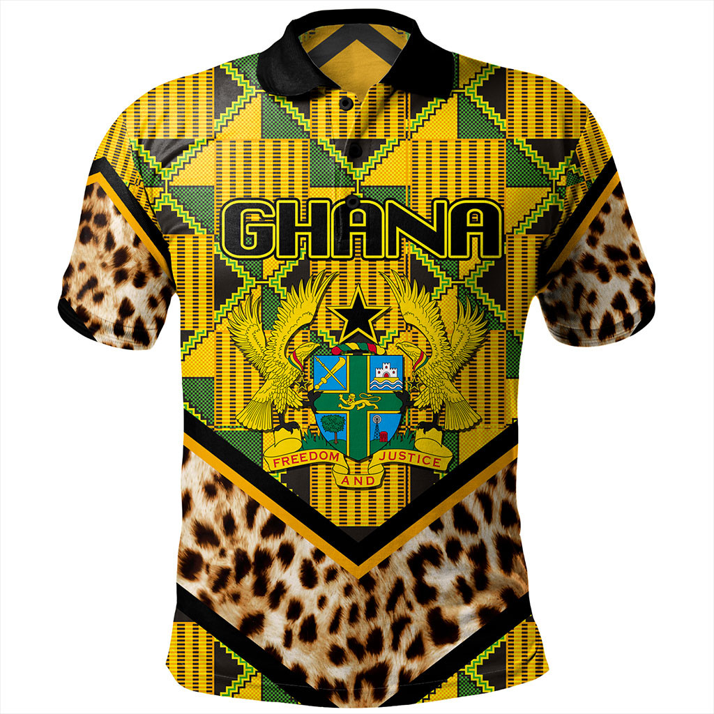 Ghana Polo Shirt Leopard King Style