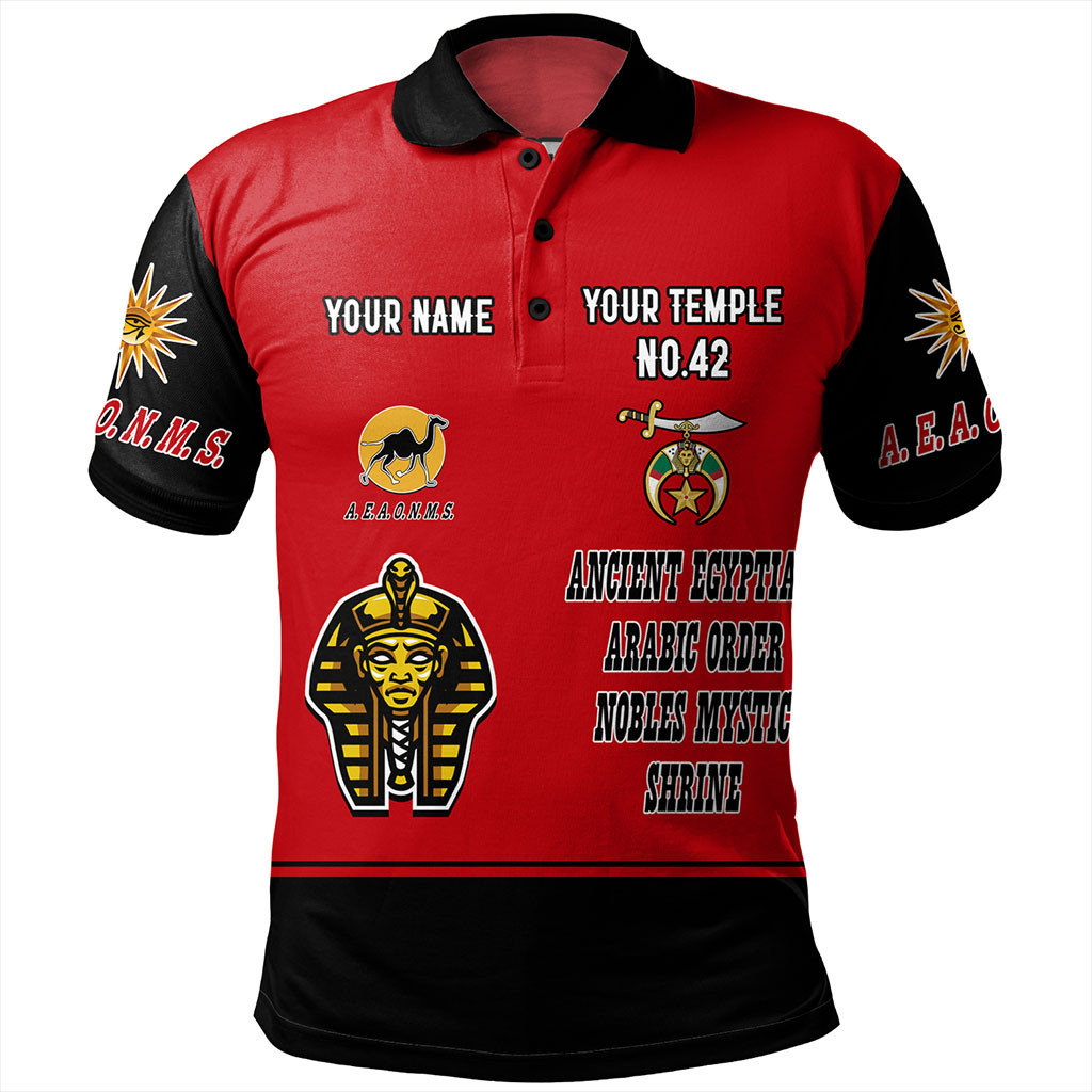 Prince Hall Shriners Polo Shirt Custom Nobles Mystic Shrine Pharaoh