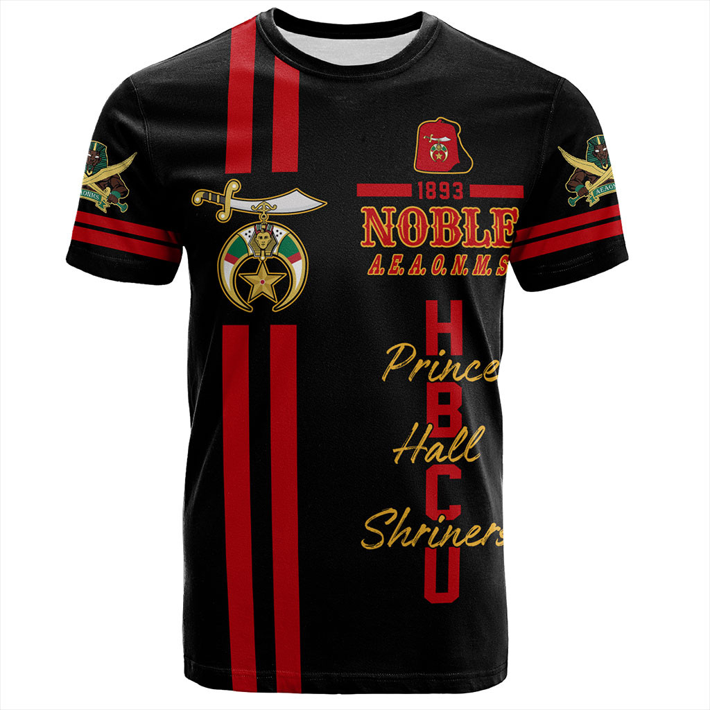 Prince Hall Shriners T-Shirt Nobles 1893 Of The Mystic Shrine HBCU