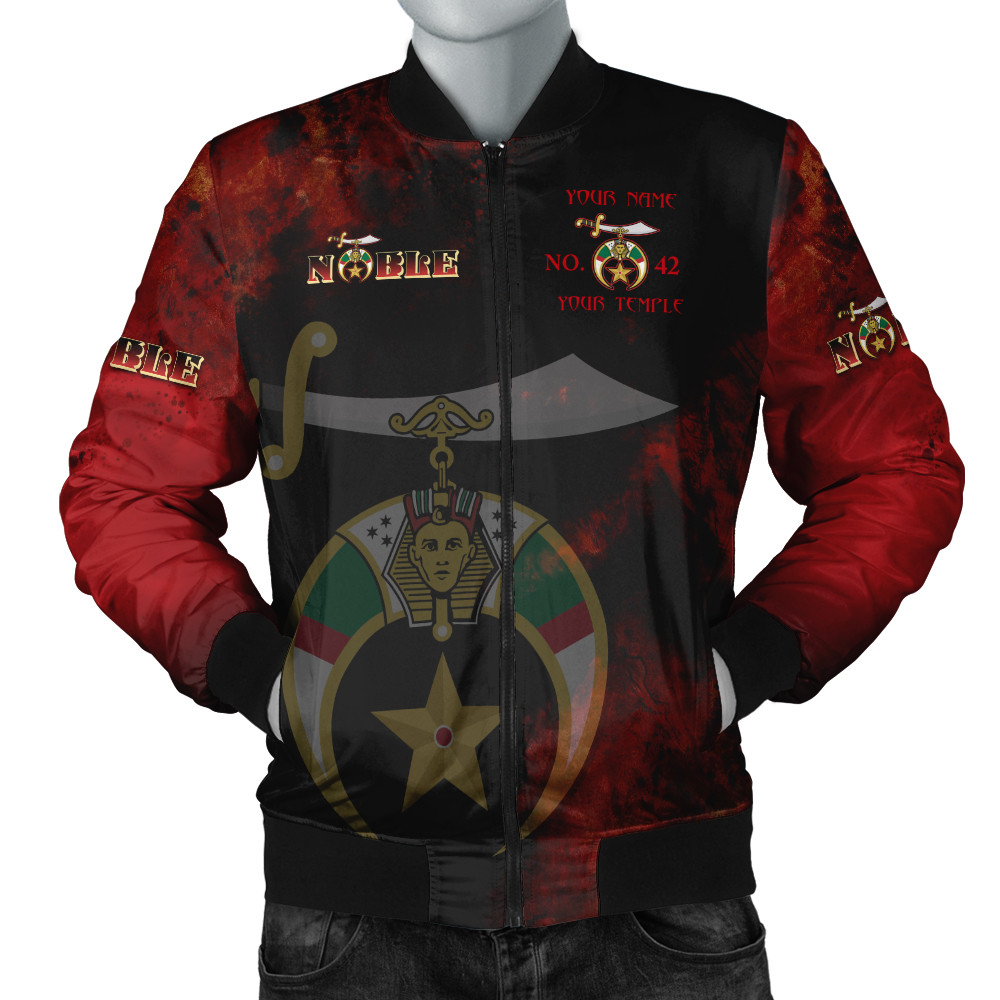 Prince Hall Shriners Bomber Jacket Custom Grunge Noble Shriners Dark Moon