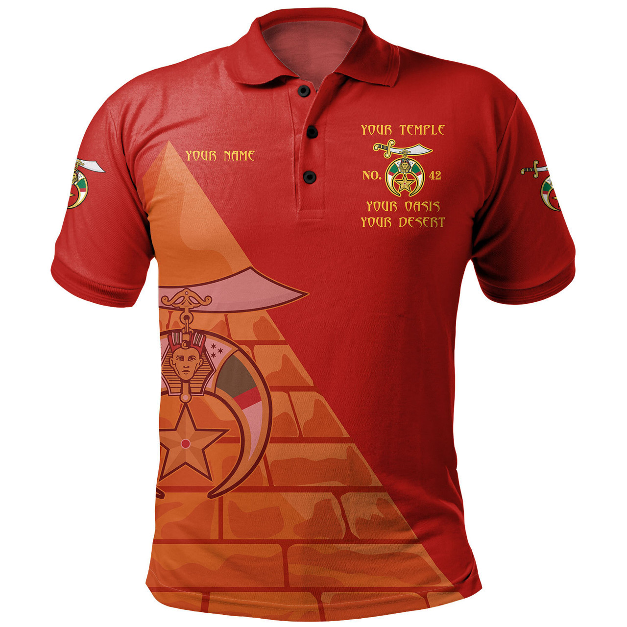 Prince Hall Shriners Polo Shirt Custom PHA Shriners of the Sands