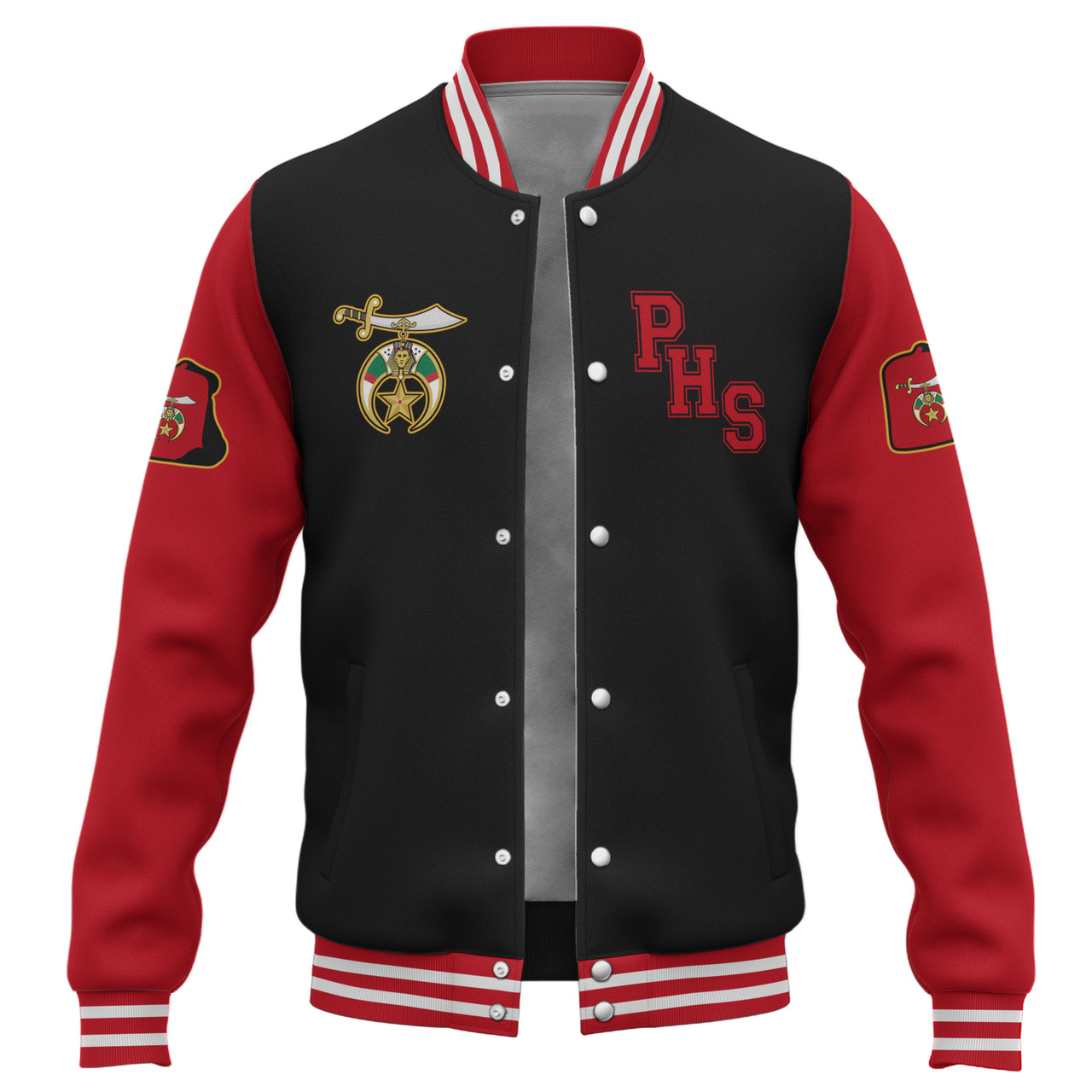 Prince Hall Shriners Baseball Jacket Custom Varsity Jacket