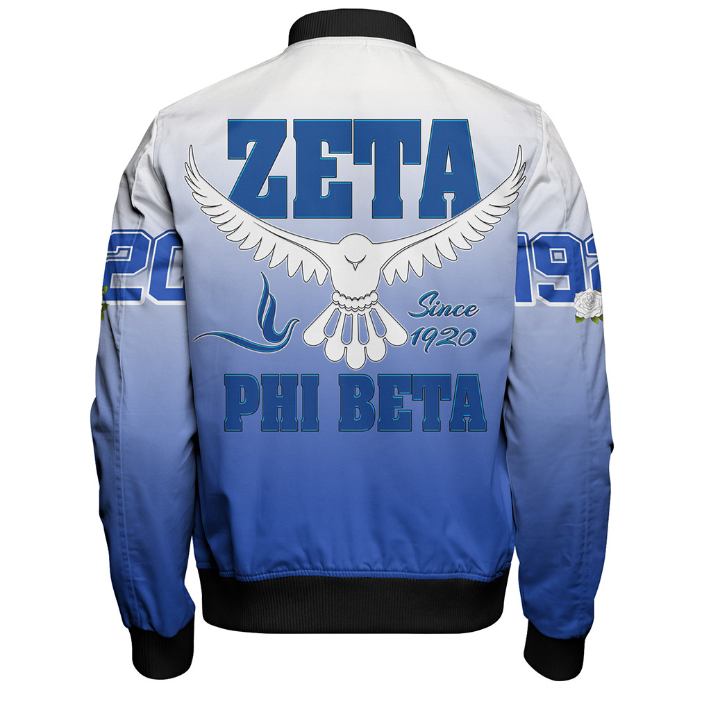 Zeta Phi Beta Zipper Bomber Jacket Gradient