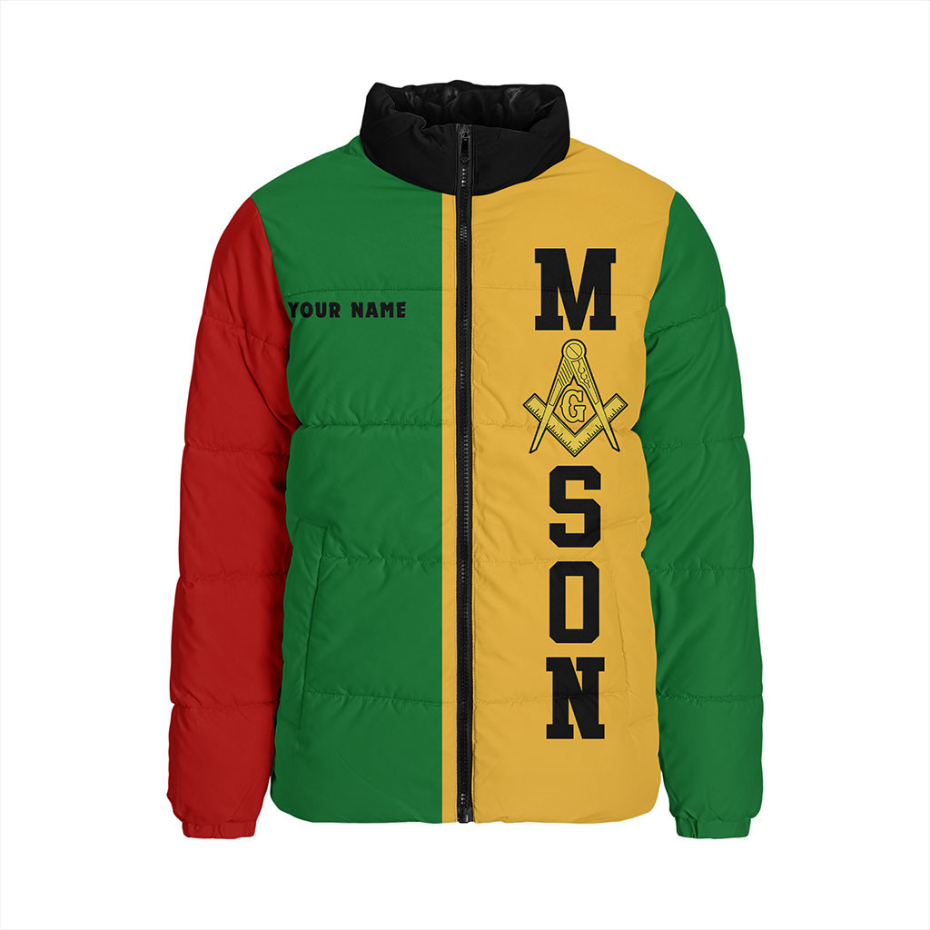 Prince Hall Freemasonry Padded Jacket Custom PHA Pan Africa Half Style