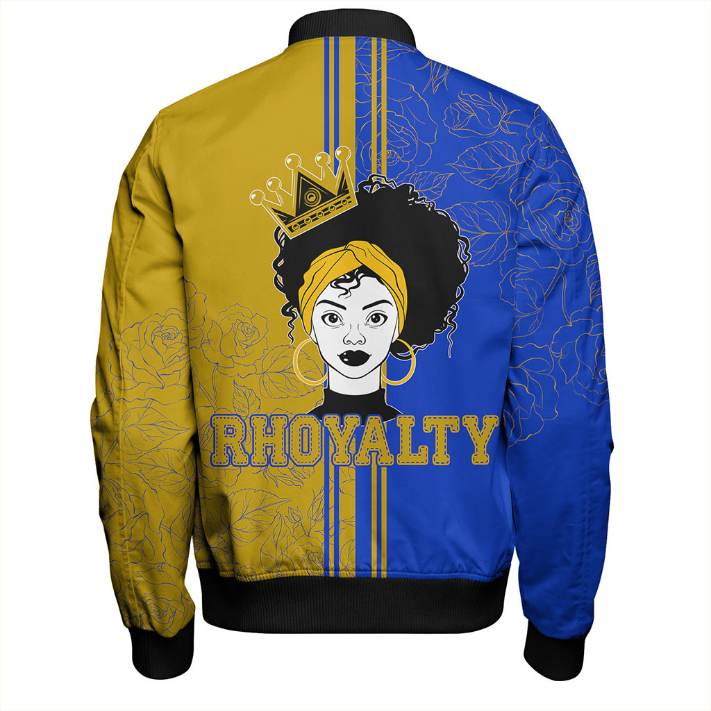Sigma Gamma Rho Zipper Bomber Jacket Custom Rhoyalty Rose Style