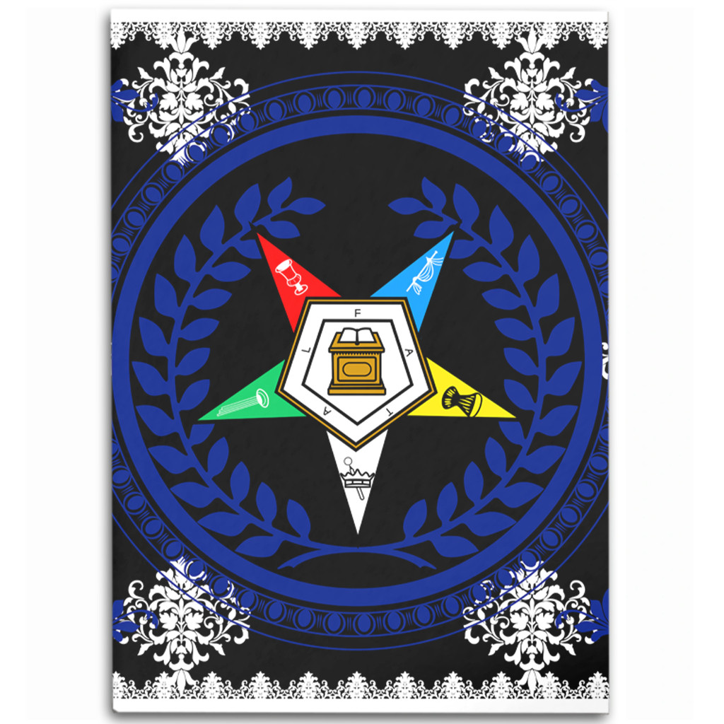 Order of the Eastern Star Area Rug Floral Circle