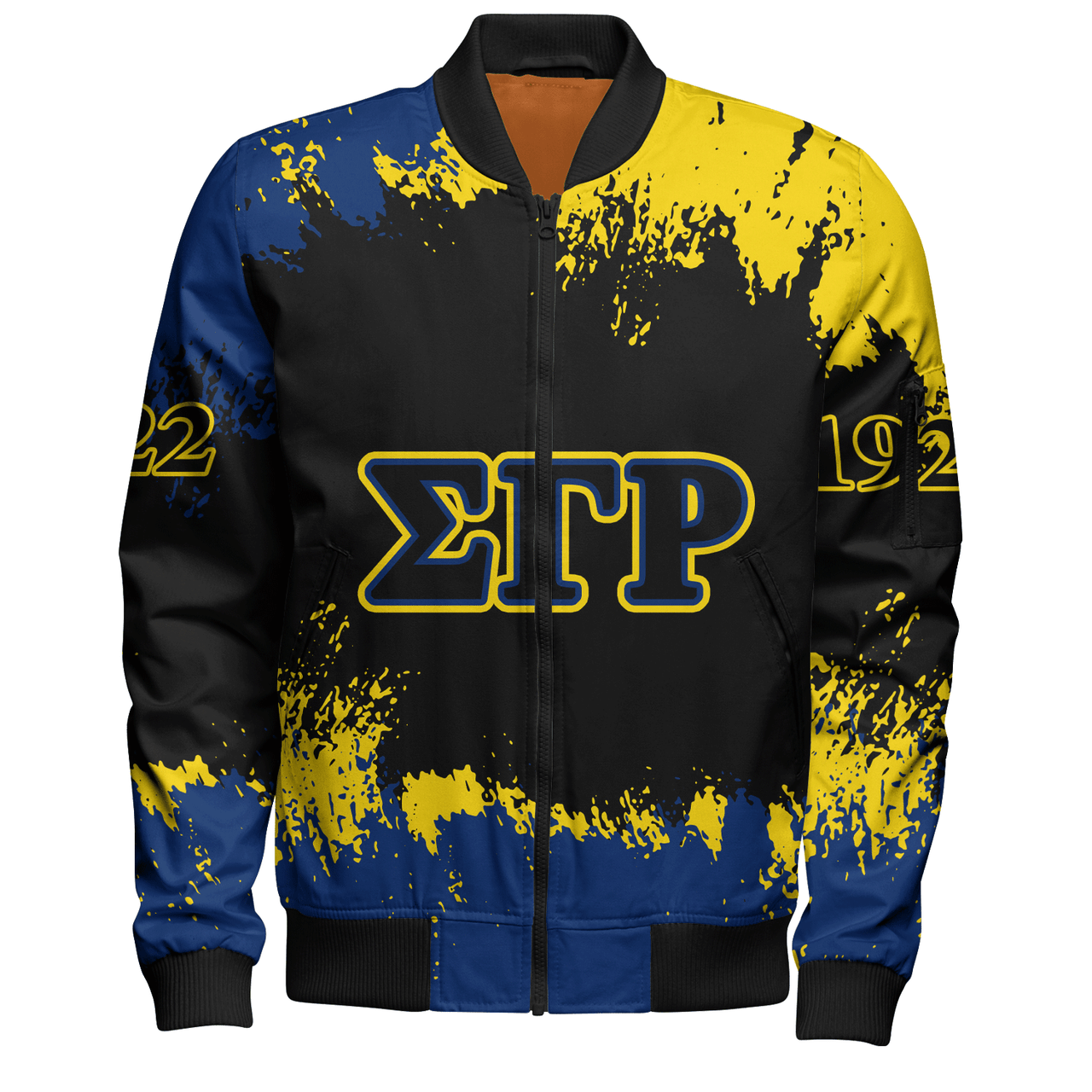 Sigma Gamma Rho Zipper Bomber Jacket Face Style