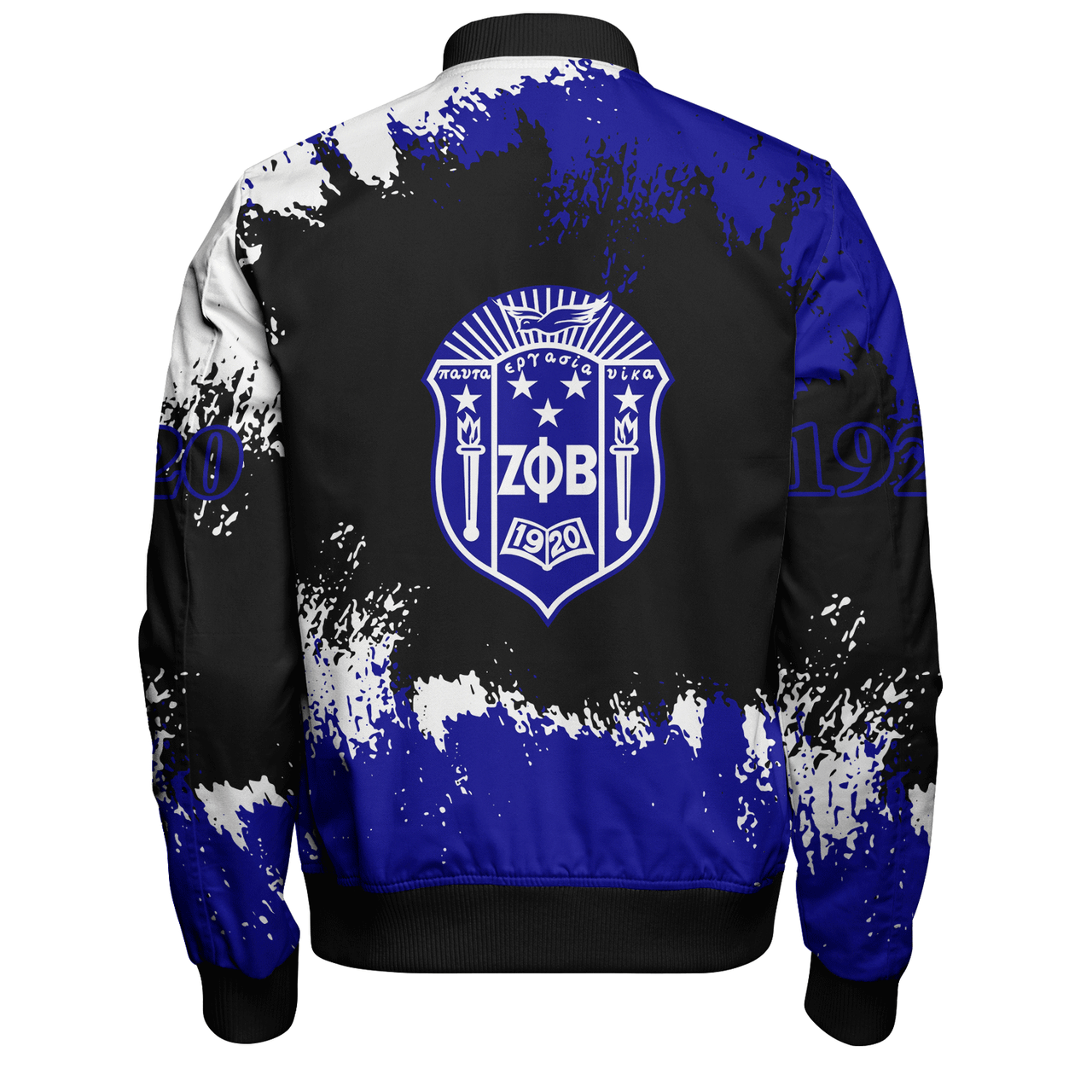 Zeta Phi Beta Zipper Bomber Jacket Face Style