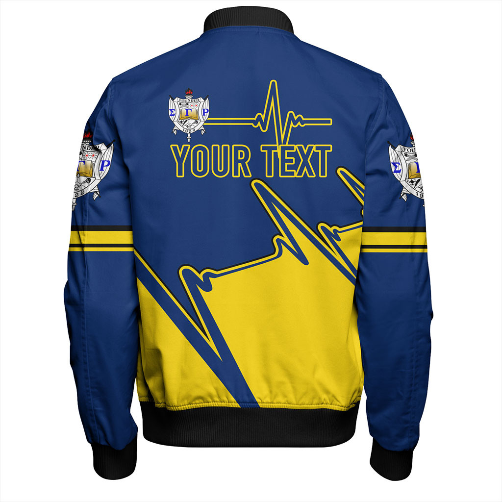 Sigma Gamma Rho Zipper Bomber Jacket Custom Heartbeat