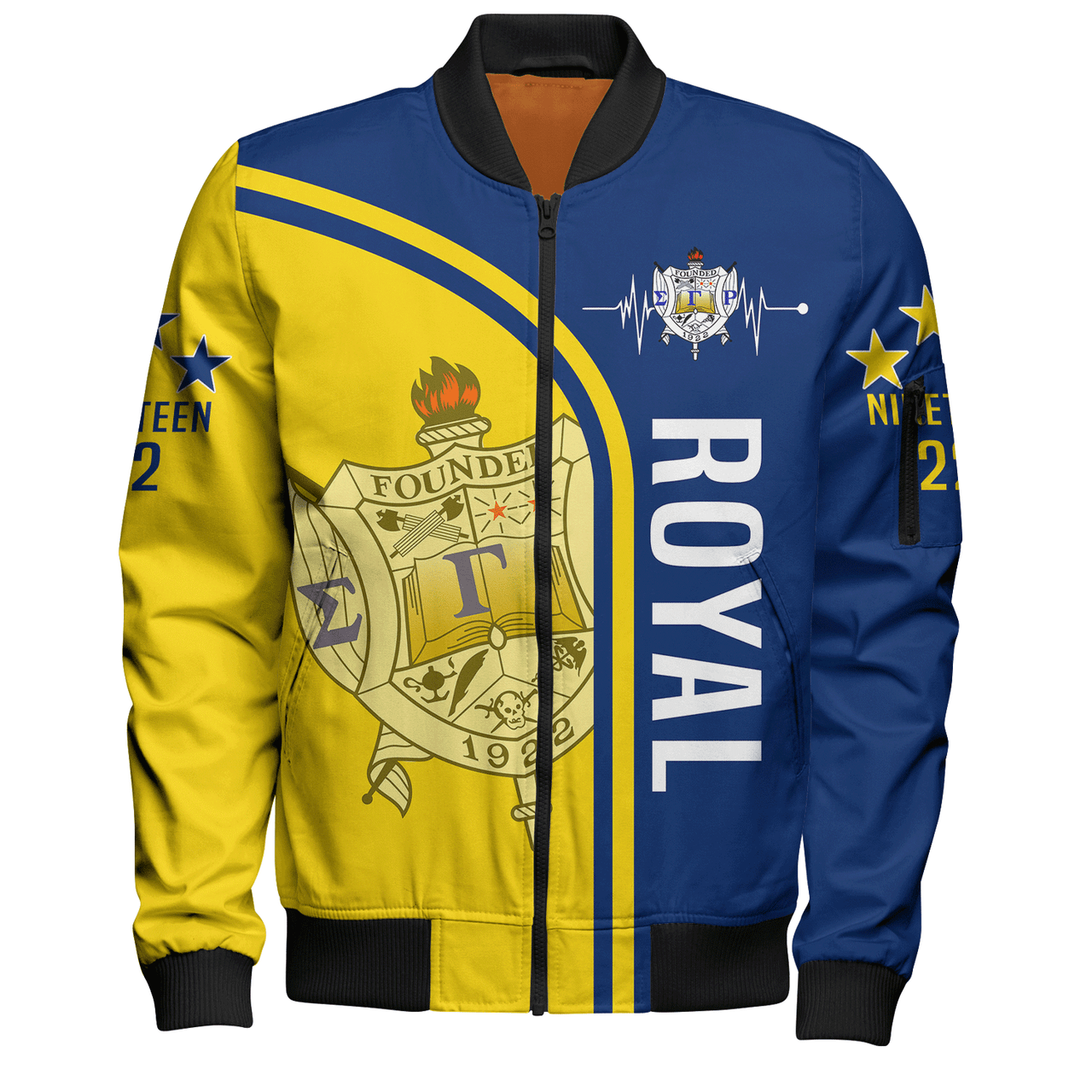 Sigma Gamma Rho Zipper Bomber Jacket Custom In My Heart