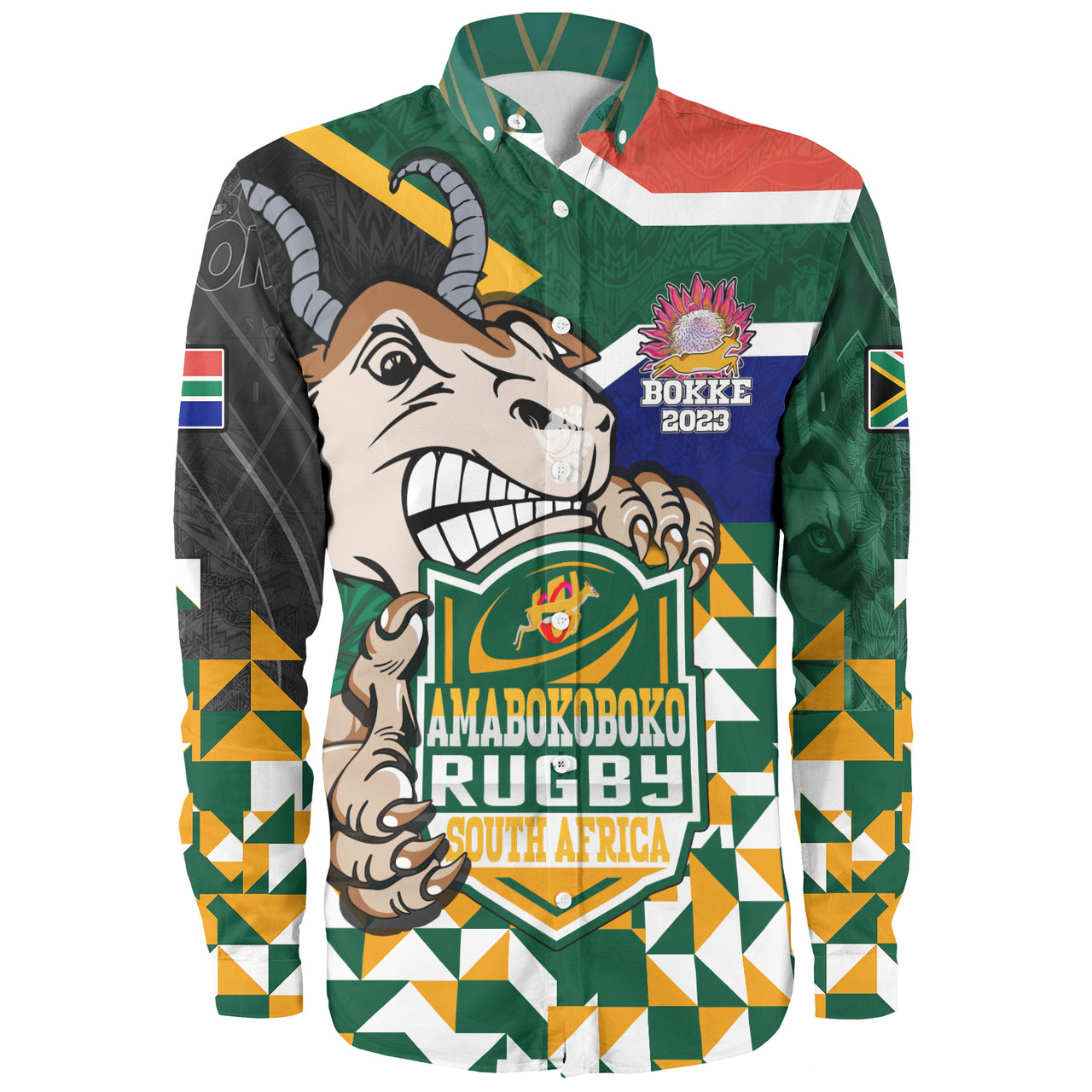 South Africa Long Sleeve Shirt Custom SA Rugby Springboks Pride 2023 ...