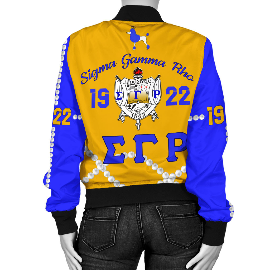 Sigma Gamma Rho Bomber Jacket Yellow Tea Rose