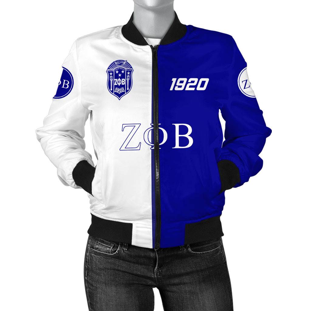 Zeta Phi Beta Bomber Jacket Half Circle
