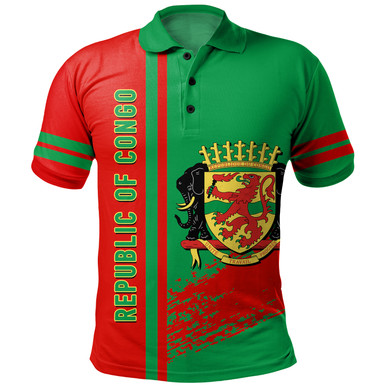 Republic Of The Congo Polo Shirt Quater Style