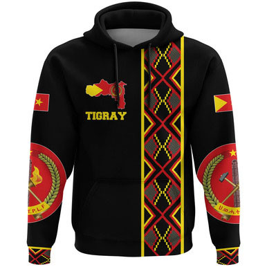 Tigray Hoodie - Africa Africa Pattern Black Hoodie