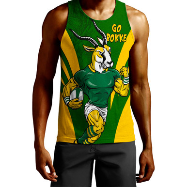South Africa Tank Top Springboks Go Bokke Champions Sport Style